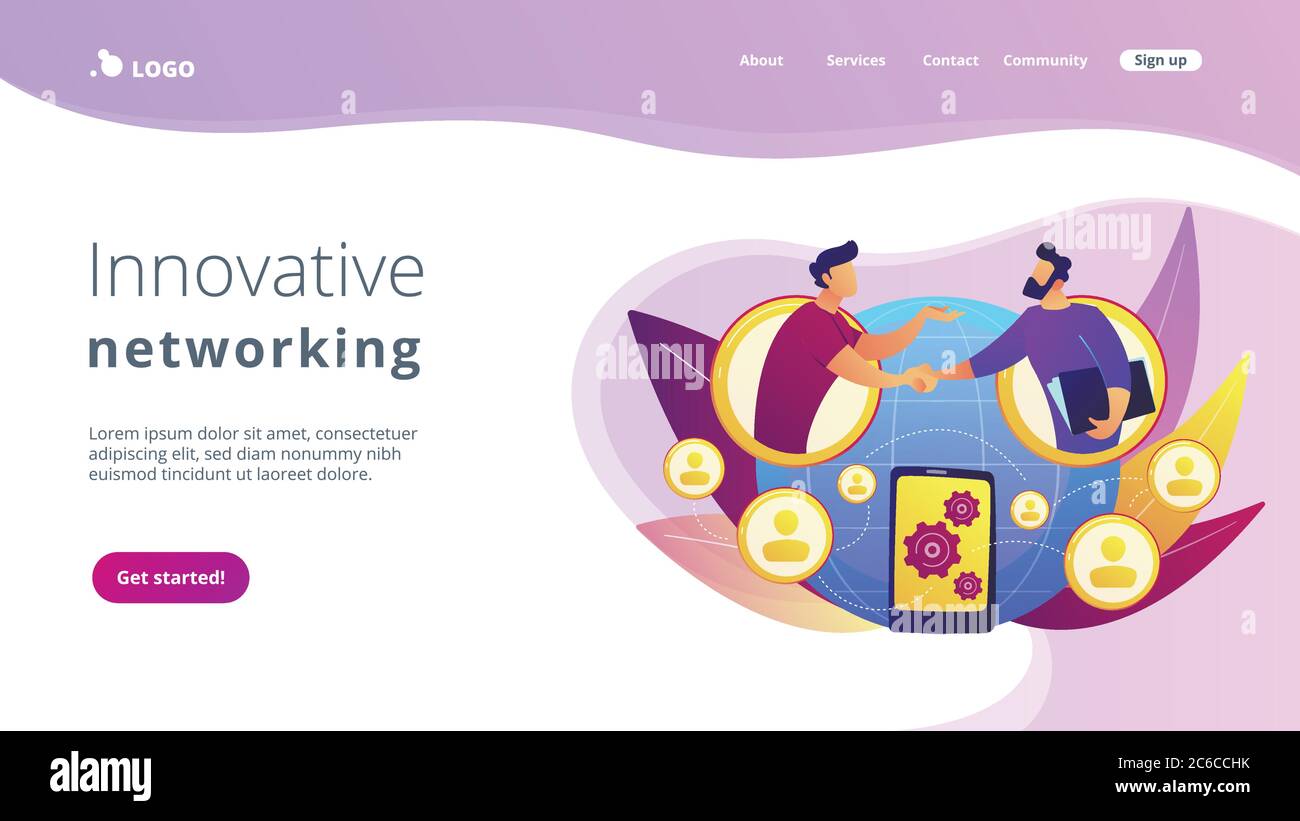 Mobile collaboration Stock Vector Images - Alamy