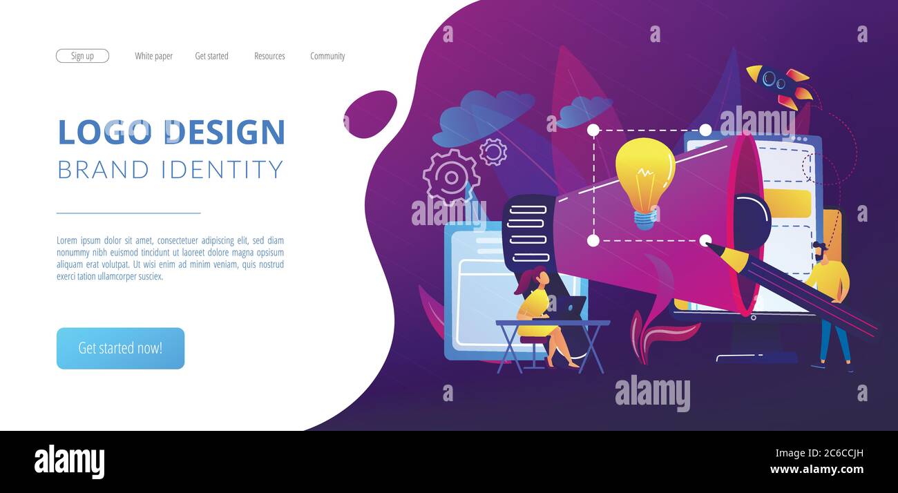 Brand identity concept landing page Stock Vector Image & Art - Alamy