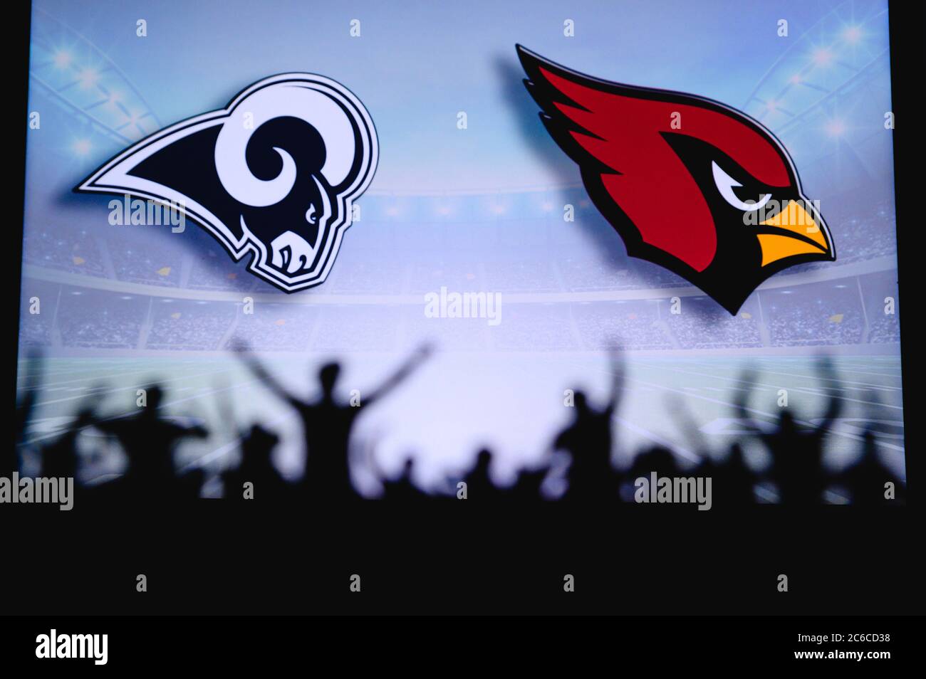 Los Angeles Rams vs. Arizona Cardinals . Fans support on NFL Game ...