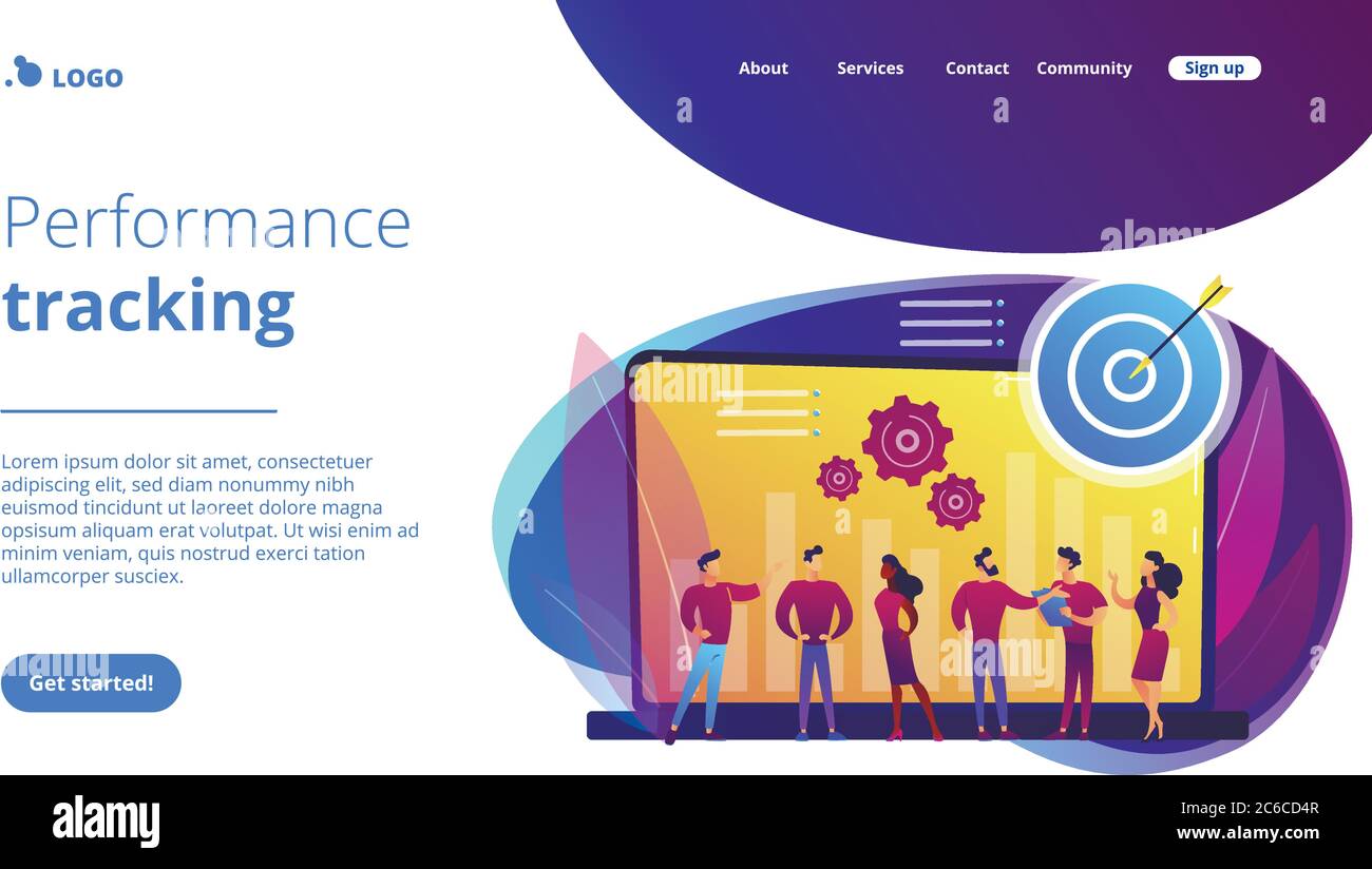 Performance management concept landing page Stock Vector Image & Art ...