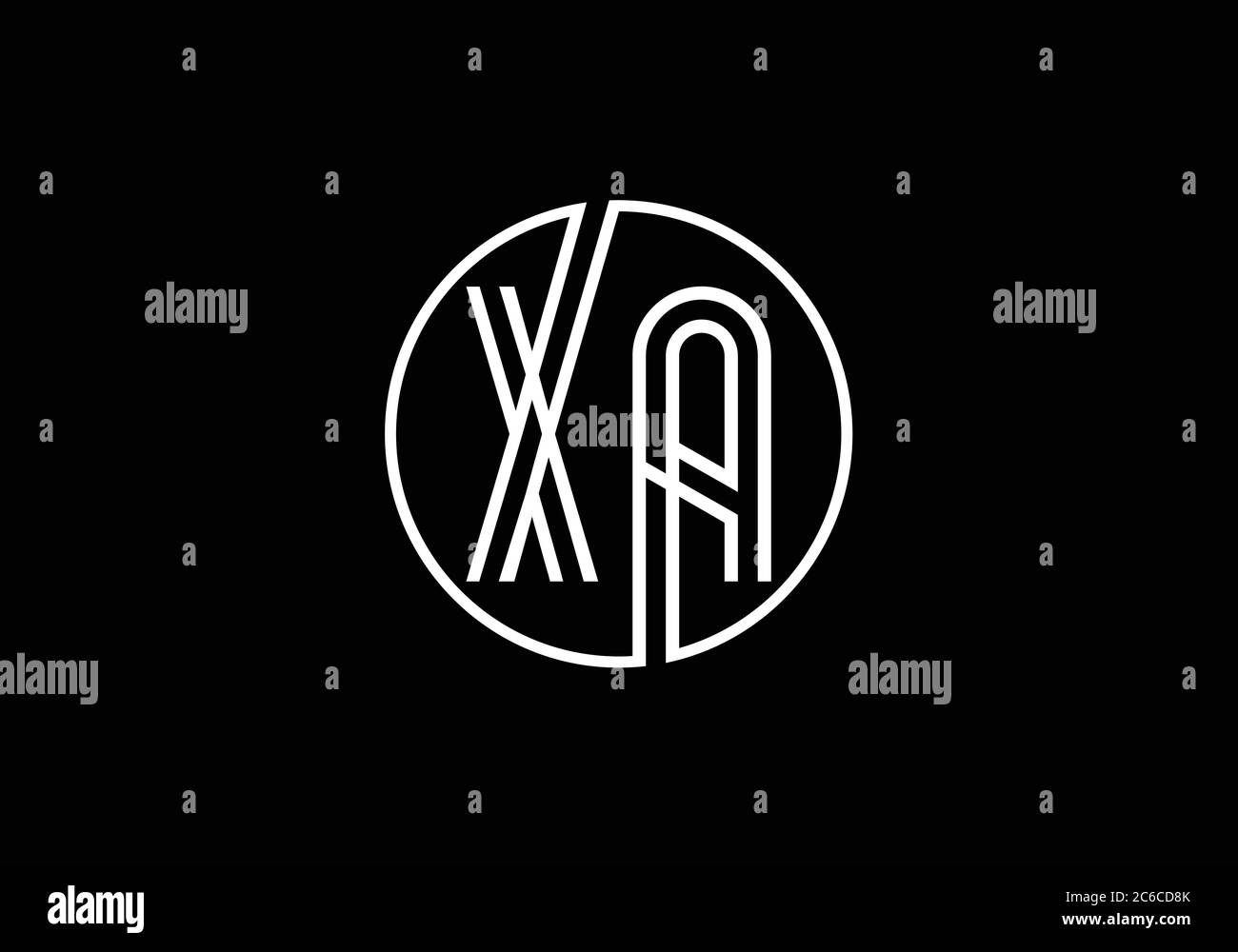 Initial Monogram Letter X A Logo Design Vector Template. X A Letter ...