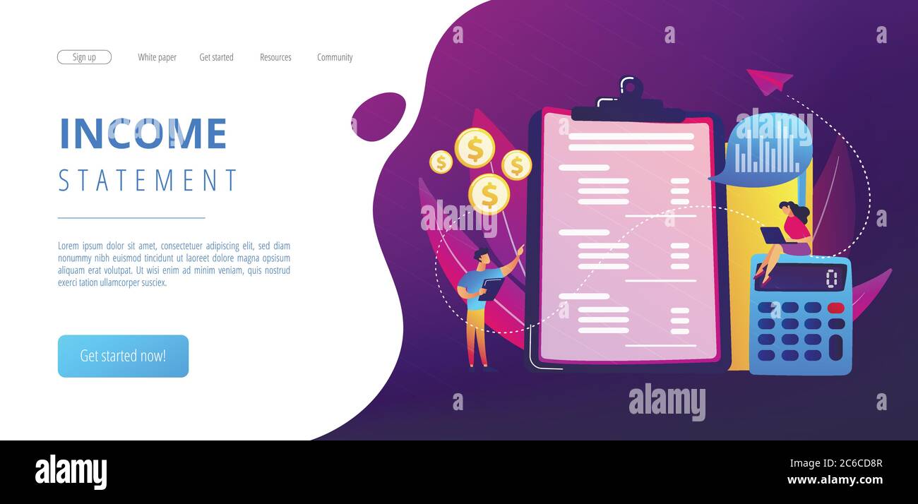 Income statement concept landing page Stock Vector Image & Art - Alamy