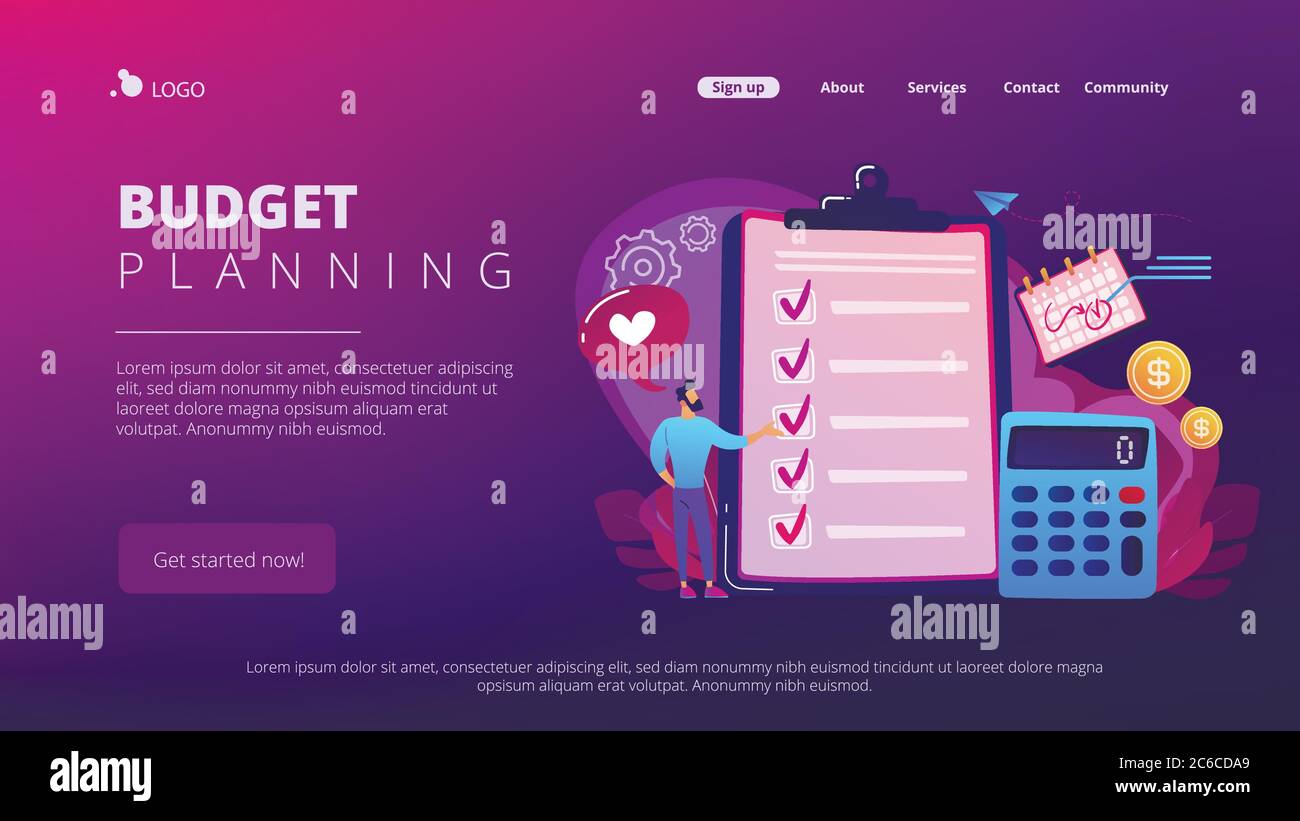 Budget planning concept landing page Stock Vector Image & Art - Alamy