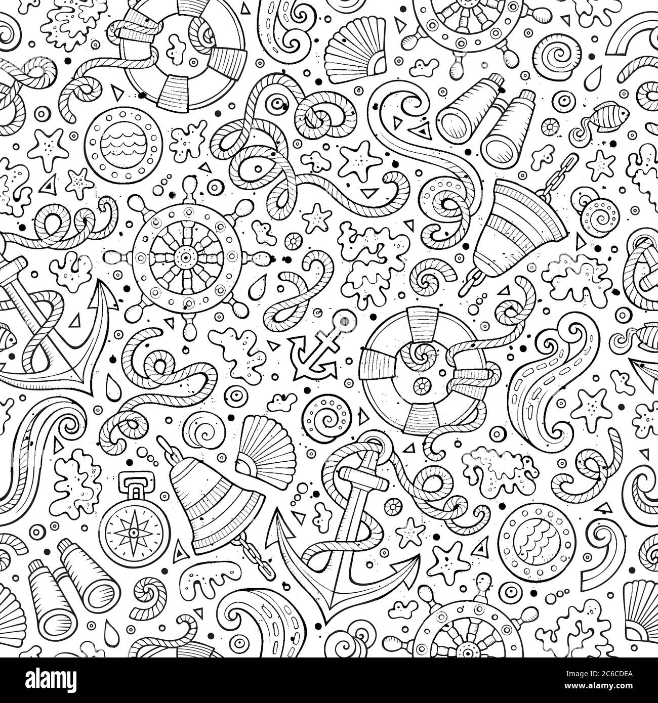 Children pattern sea Black and White Stock Photos & Images - Alamy