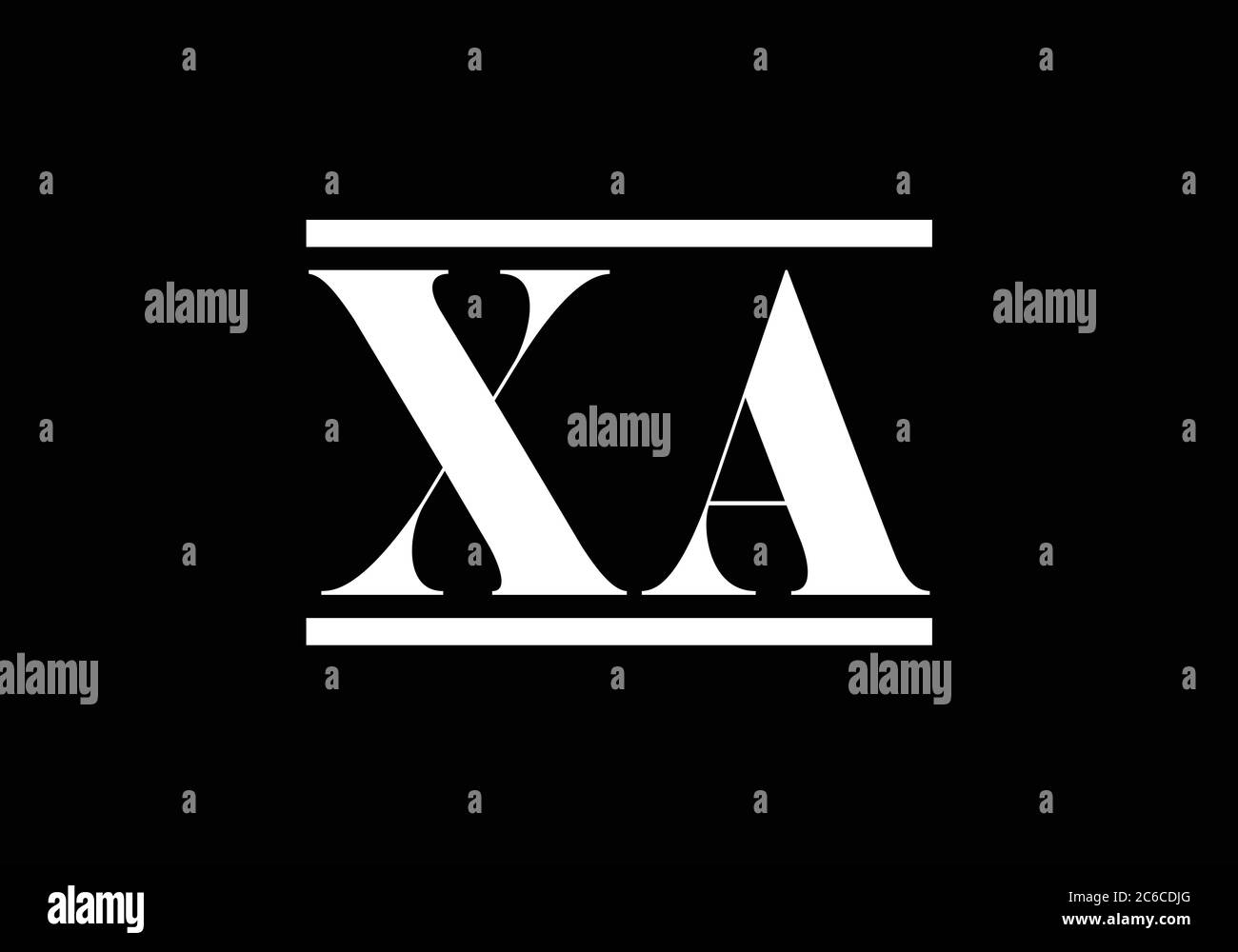 Initial Monogram Letter X A Logo Design Vector Template. X A Letter ...