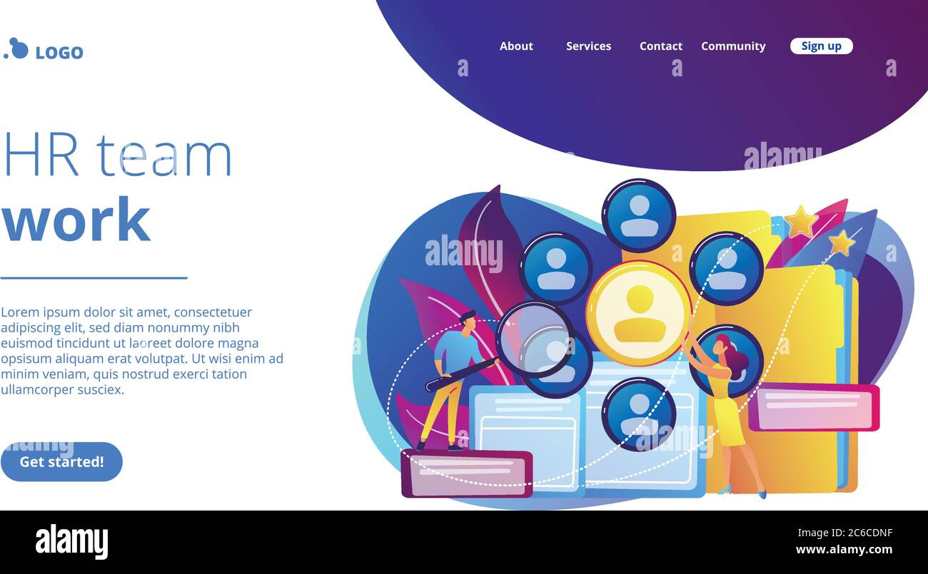 Human resources concept landing page Stock Vector Image & Art - Alamy