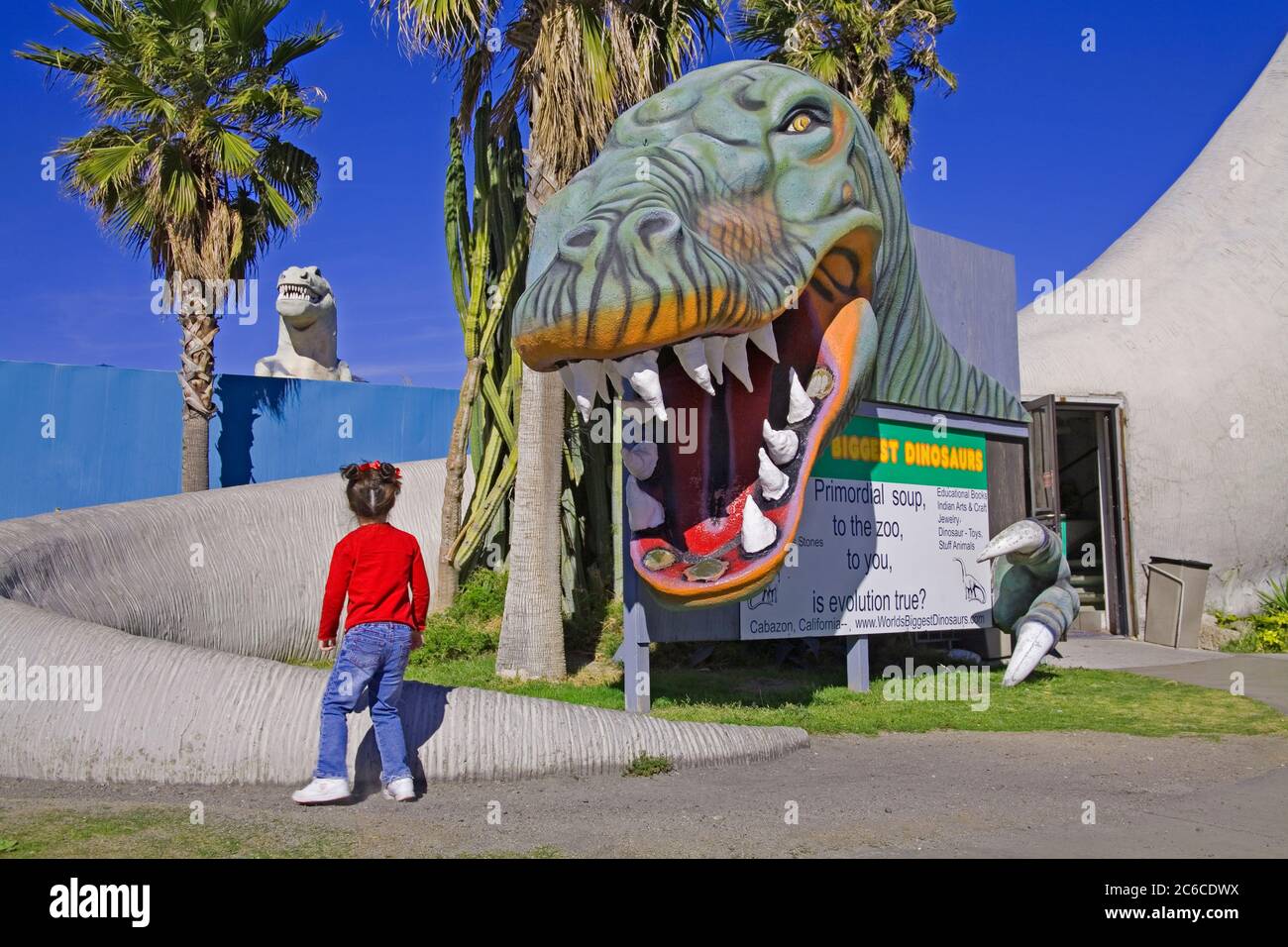 Dinosaur roadside attraction at Cabazon, Greater Palm Springs area ...