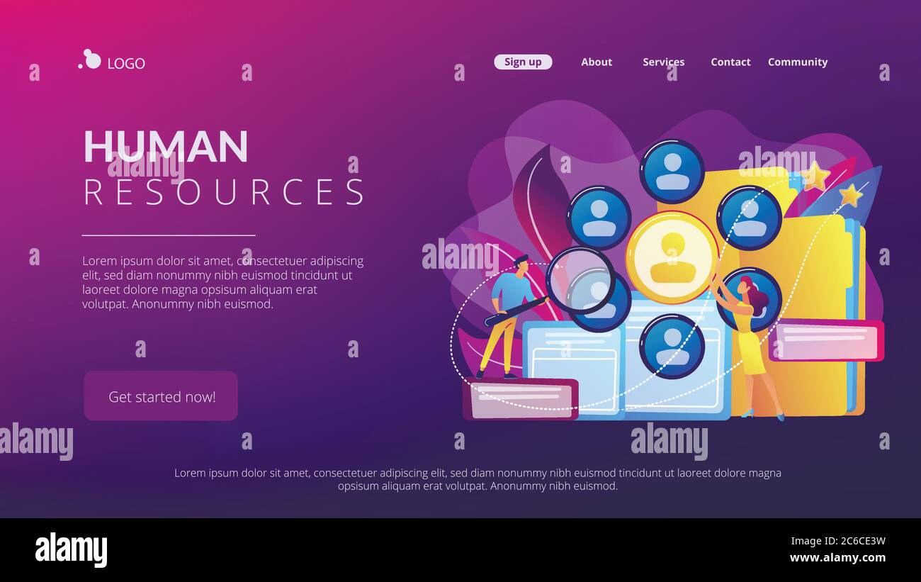 Human resources concept landing page Stock Vector Image & Art - Alamy