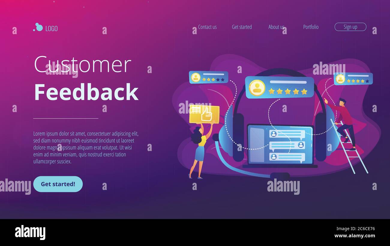 Customer feedback concept landing page Stock Vector Image & Art - Alamy