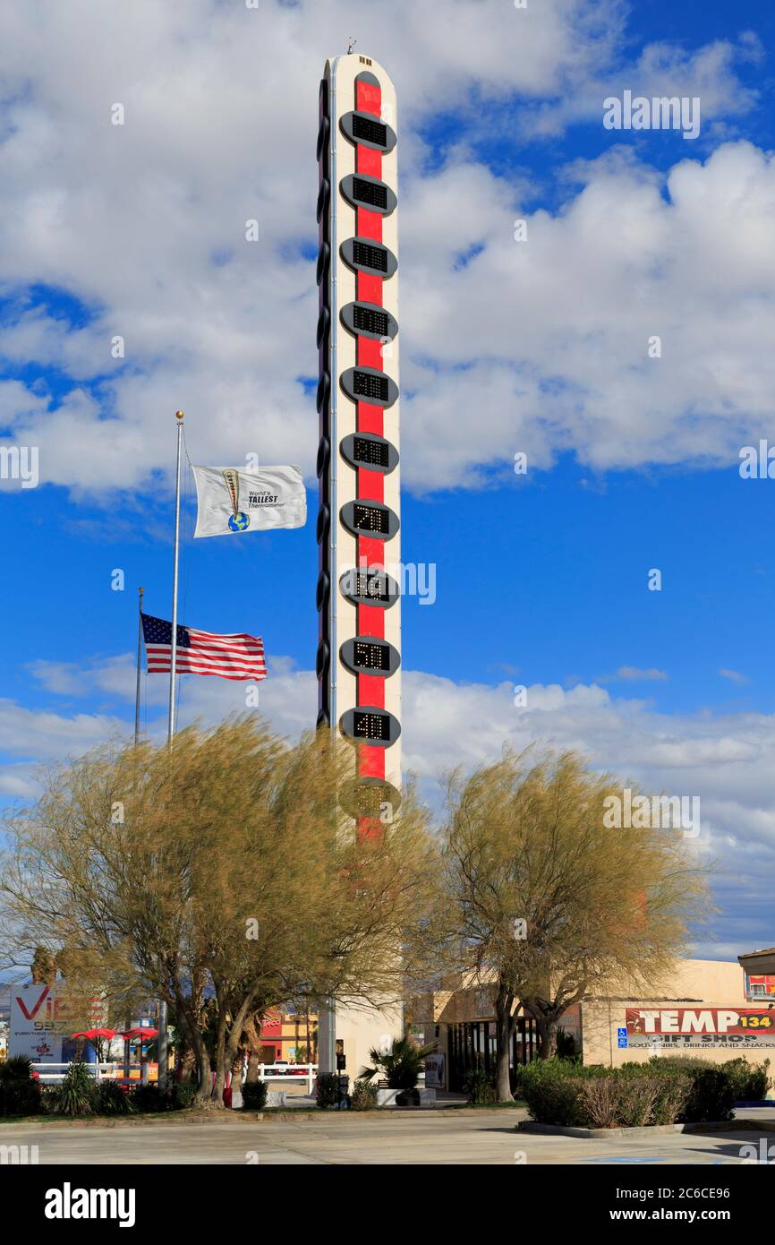 World s Largest Thermometer Baker California USA Stock Photo Alamy