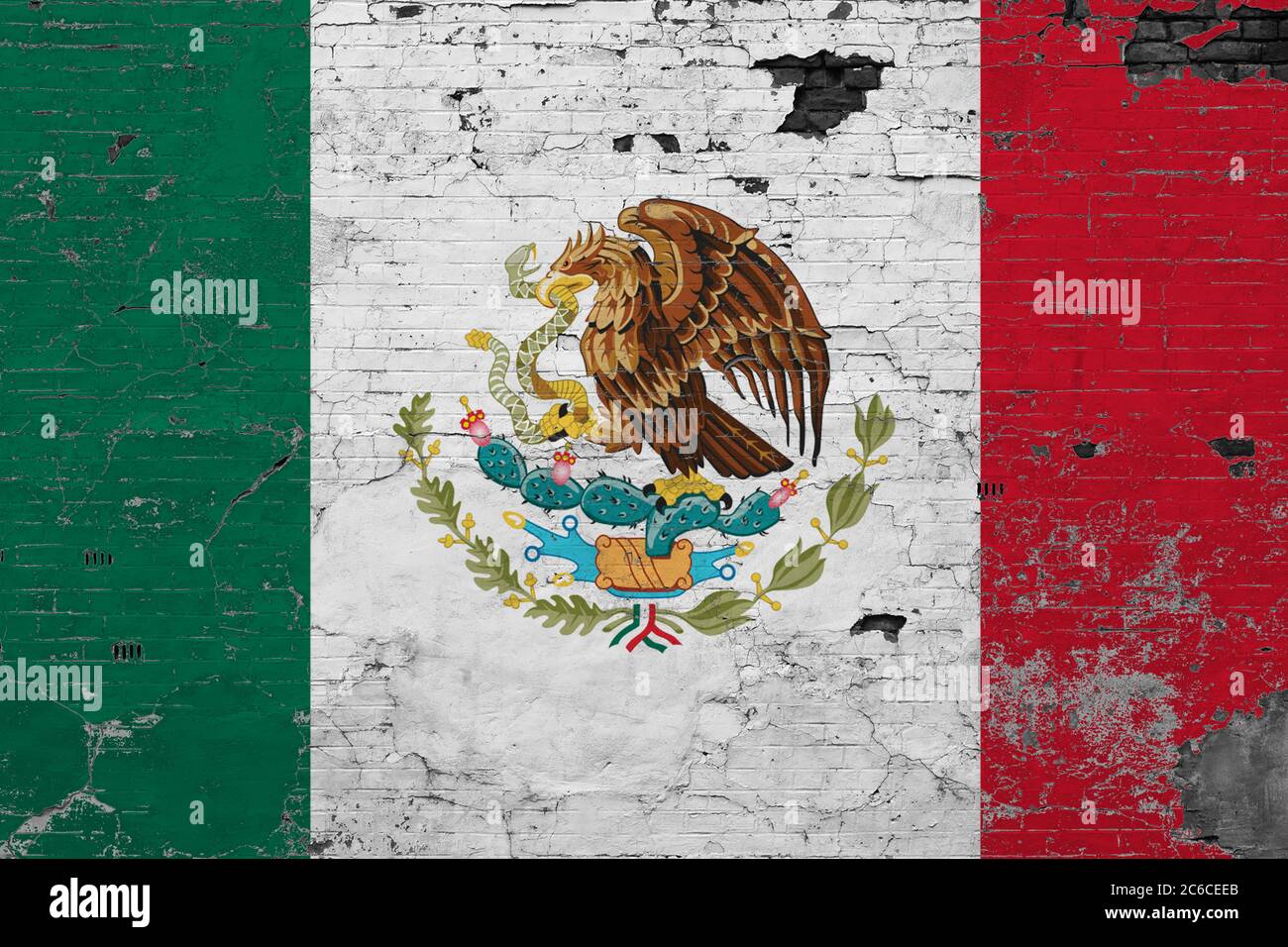 Faded Mexican Flag Background