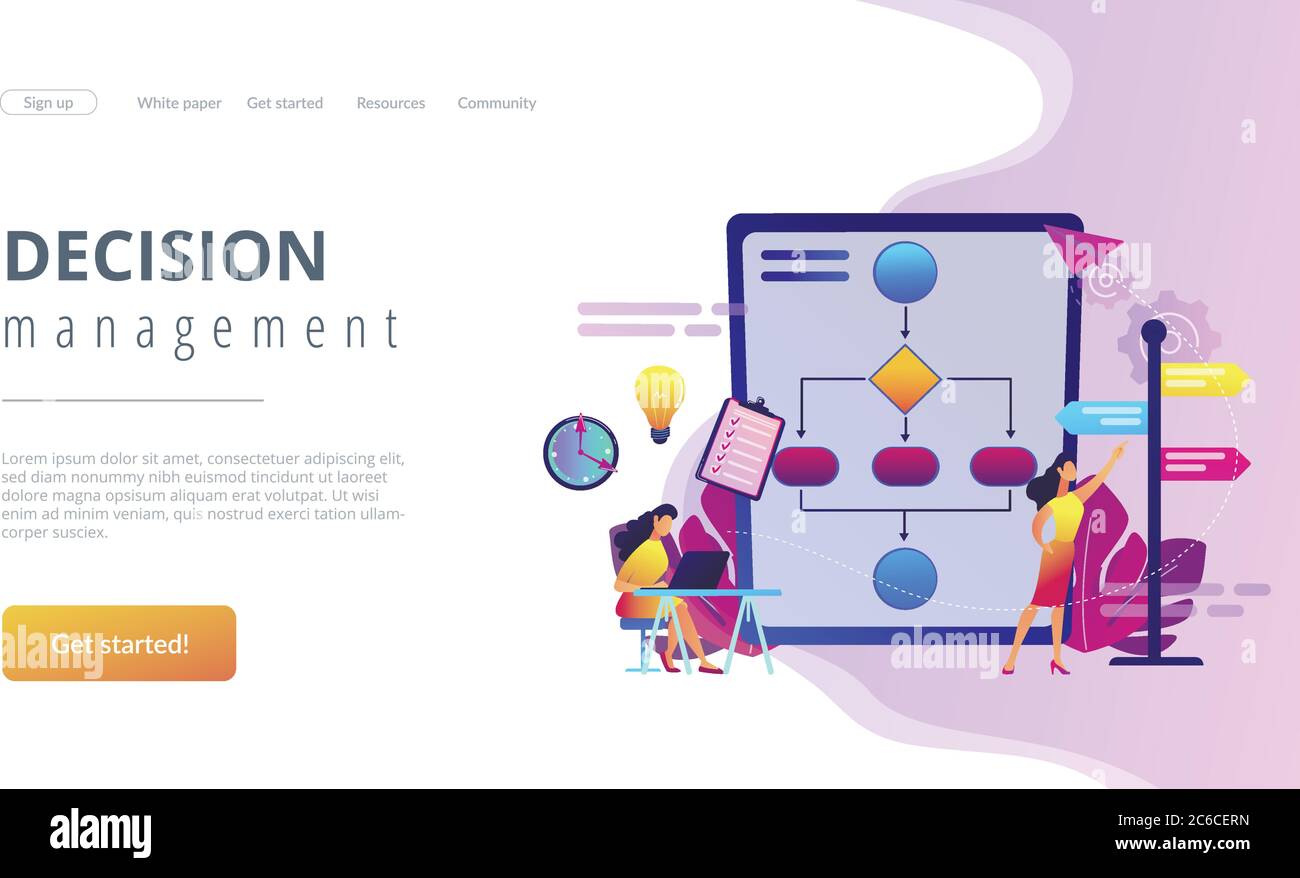 Decision management concept landing page Stock Vector Image & Art - Alamy