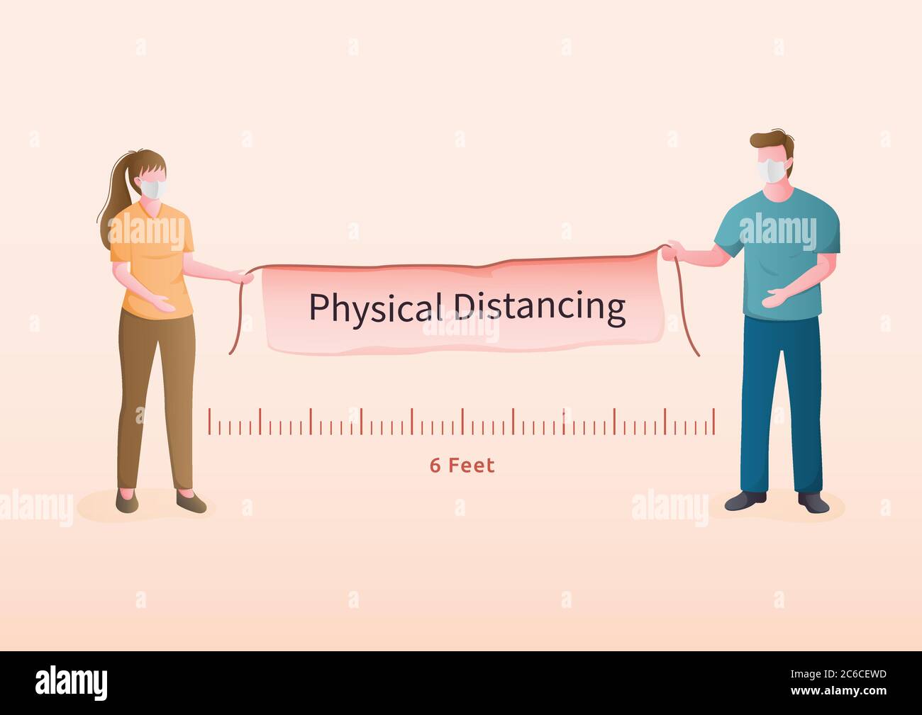 Physical distancing concepts. To practice social or physical distancing ...