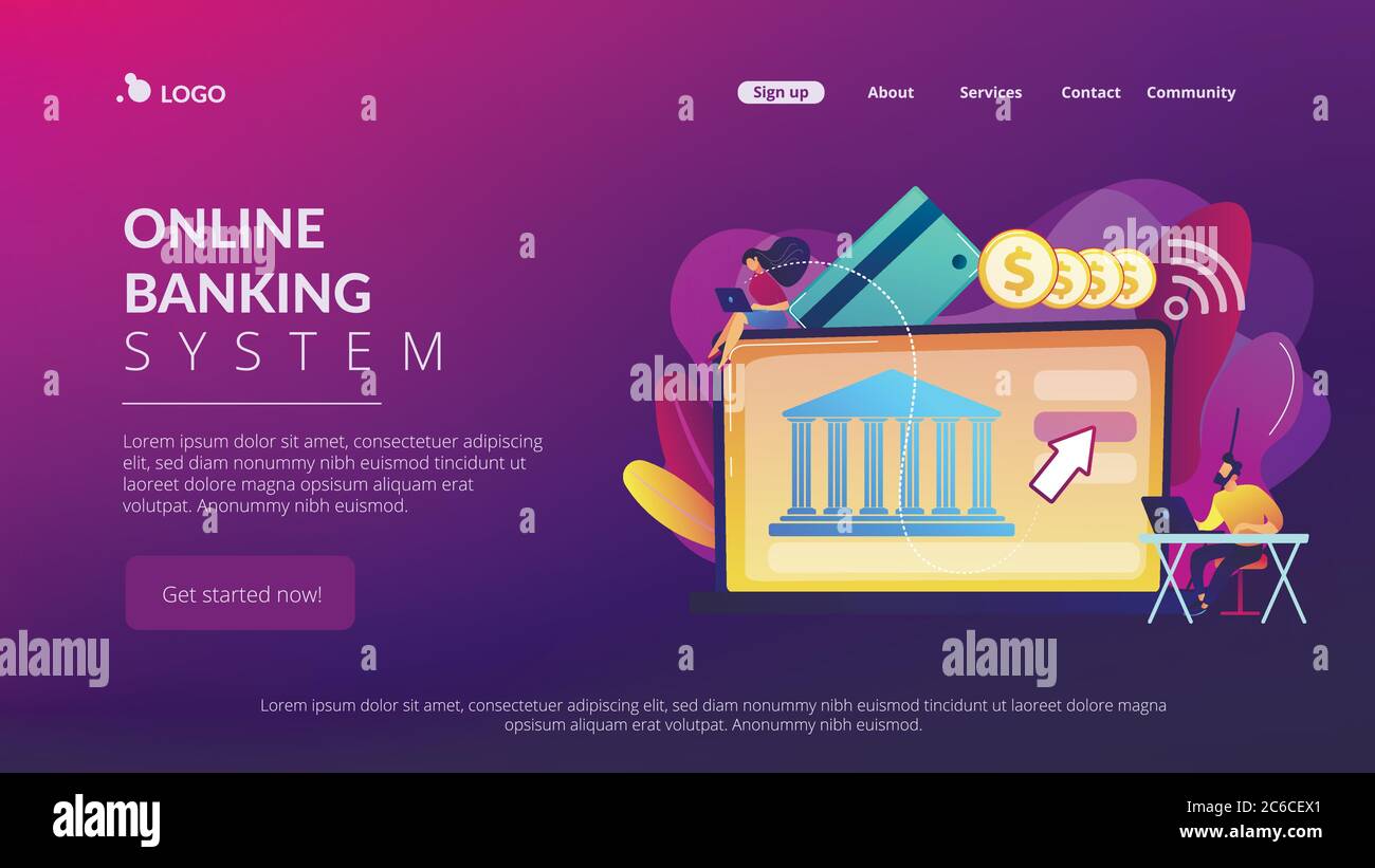 Open banking platform concept landing page Stock Vector Image & Art - Alamy