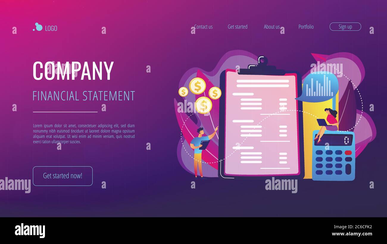 Income statement concept landing page Stock Vector Image & Art - Alamy