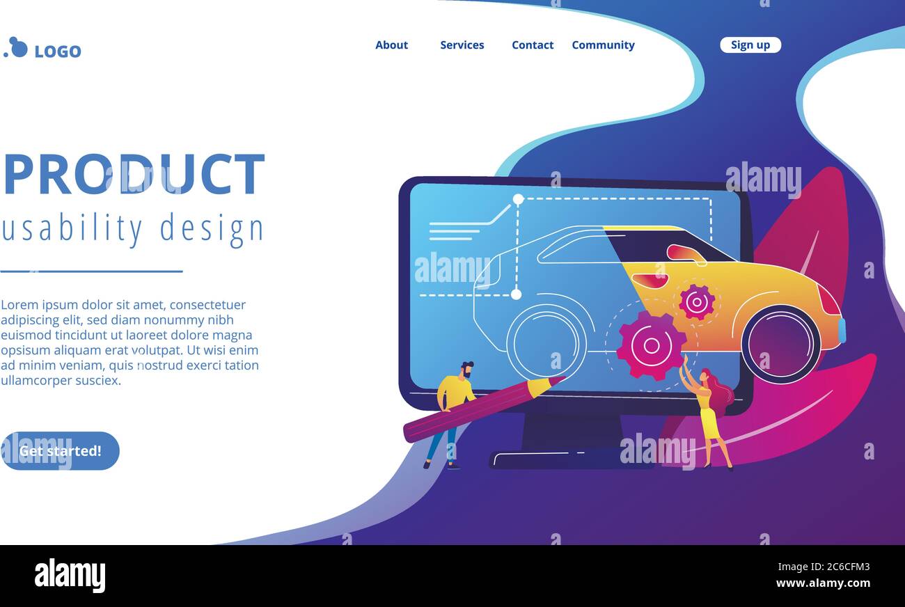 Industrial design concept landing page Stock Vector Image & Art - Alamy