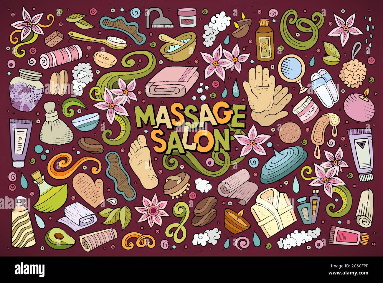 Foot hands massage woman Stock Vector Images - Alamy