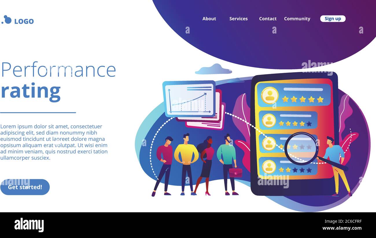 Performance rating concept landing page Stock Vector Image & Art - Alamy
