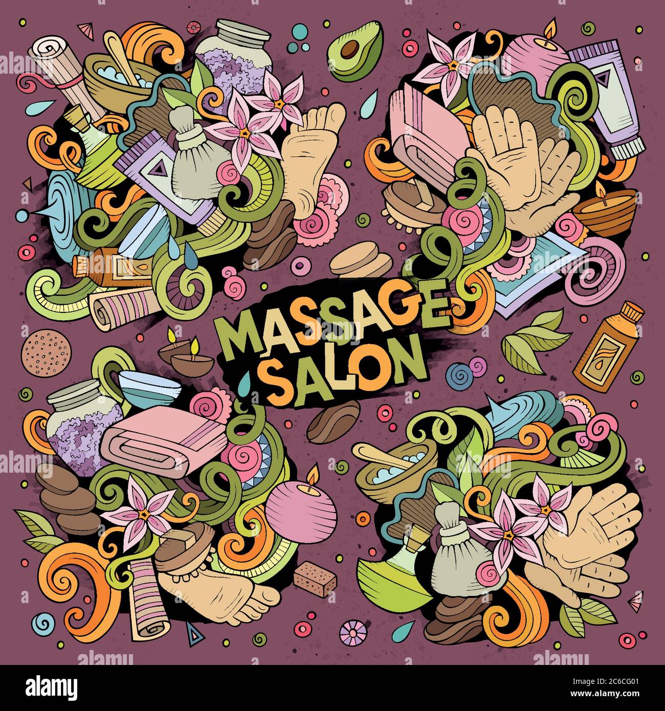 Vector set of Massage and Spa designs Stock Vector Image & Art - Alamy