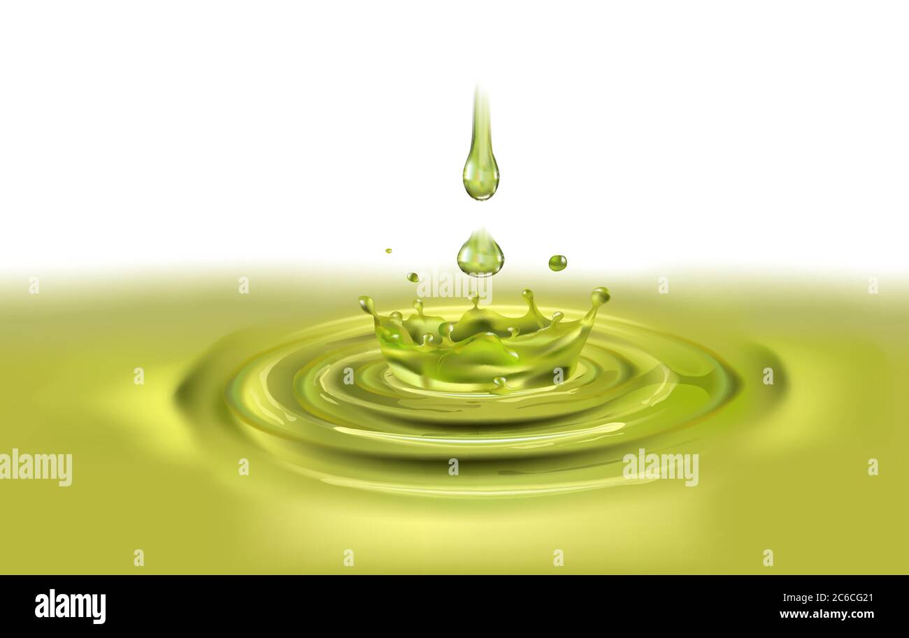 Olive oil (sweet, salad) - splash, ripple, drops, natural, organic ...
