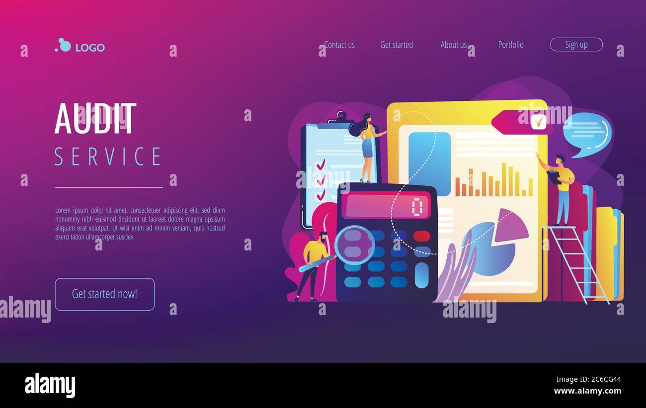 Audit service concept landing page Stock Vector Image & Art - Alamy