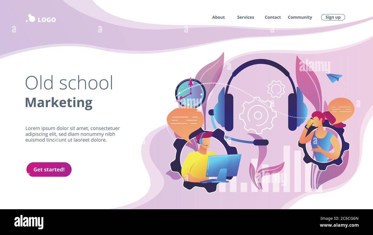 Cold calling concept landing page Stock Vector Image & Art - Alamy