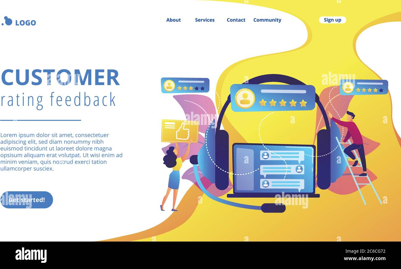 Customer feedback concept landing page Stock Vector Image & Art - Alamy