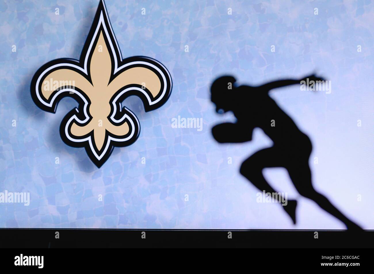 Saints Football Logo Franklin Sports NFL New Orleans Saints Football