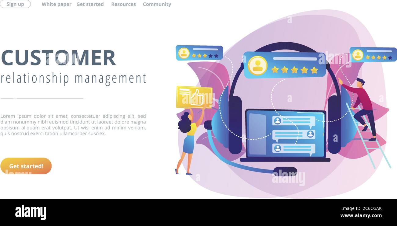 Feedback vector concept landing hi-res stock photography and images - Alamy