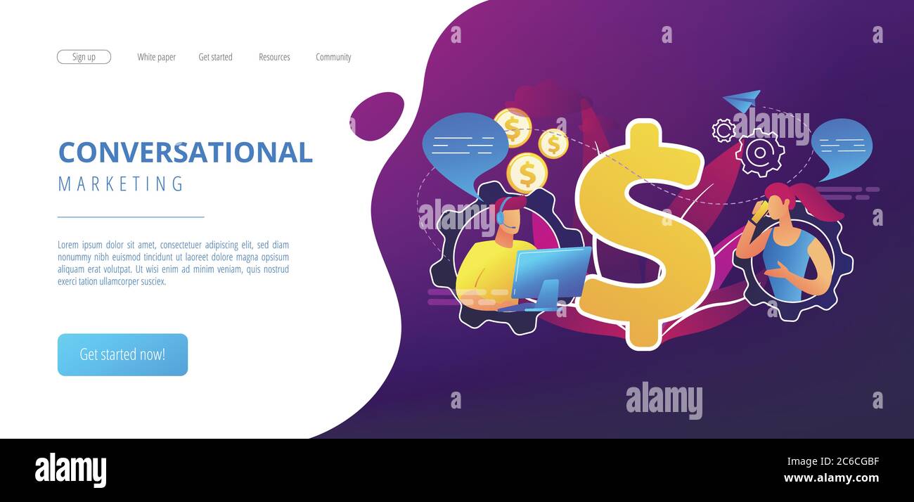 Conversational sales concept landing page Stock Vector Image & Art - Alamy
