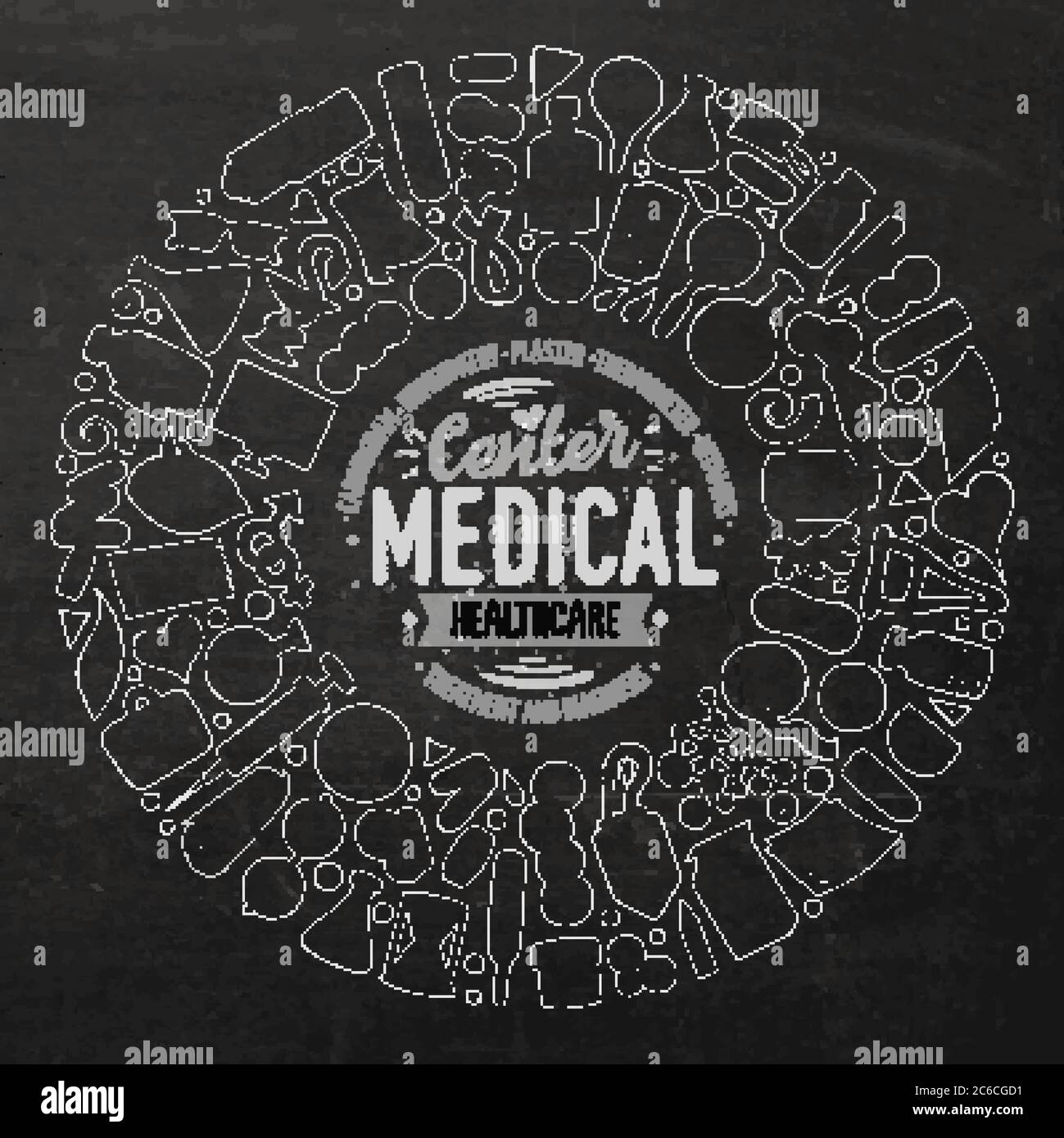 Vector set of Medical cartoon doodle objects Stock Vector Image & Art ...