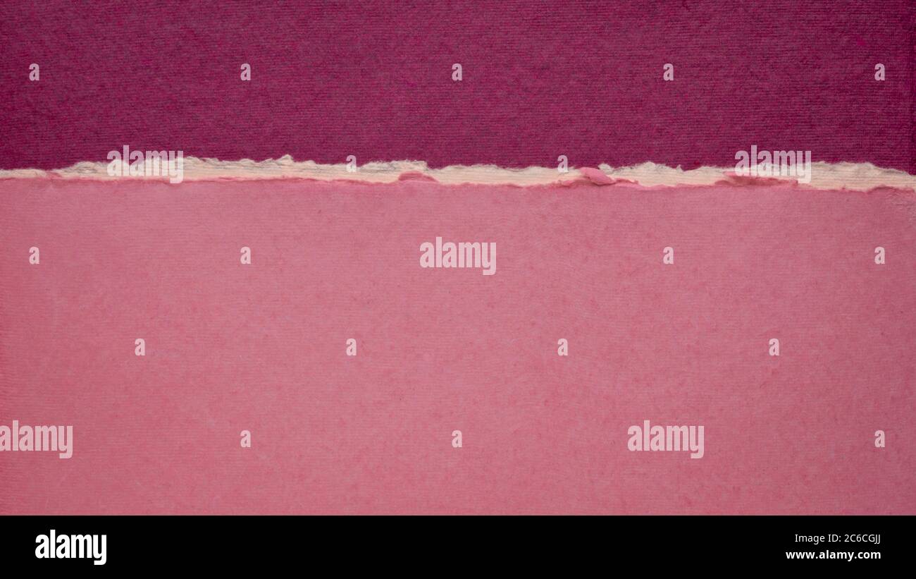 abstract landscape in pink and purple created with handmade Indian rag ...