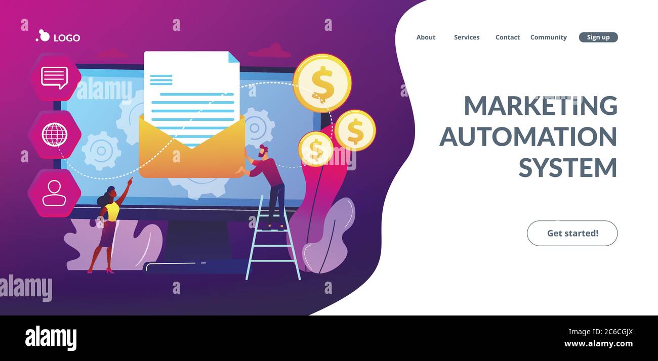 Marketing automation landing page hi-res stock photography and images ...