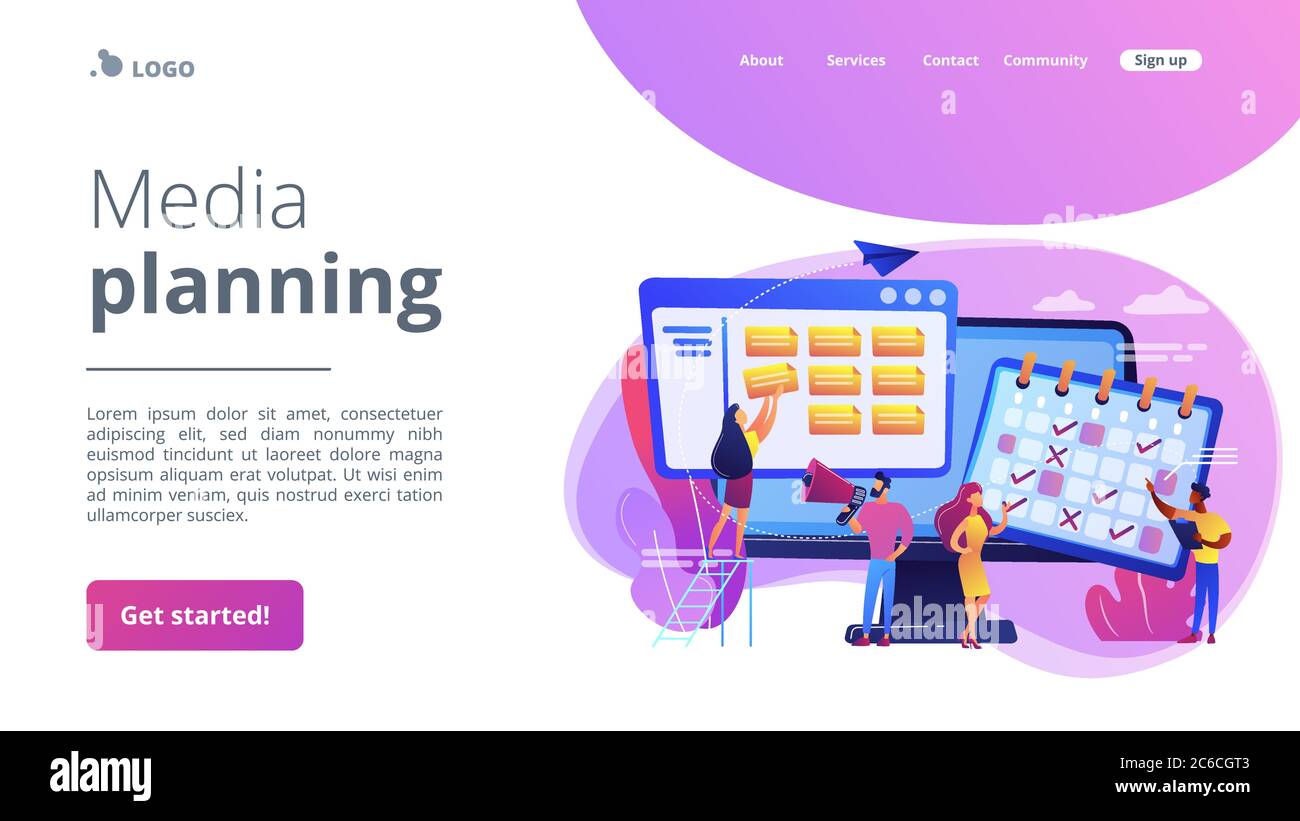 Media planning concept landing page Stock Vector Image & Art - Alamy