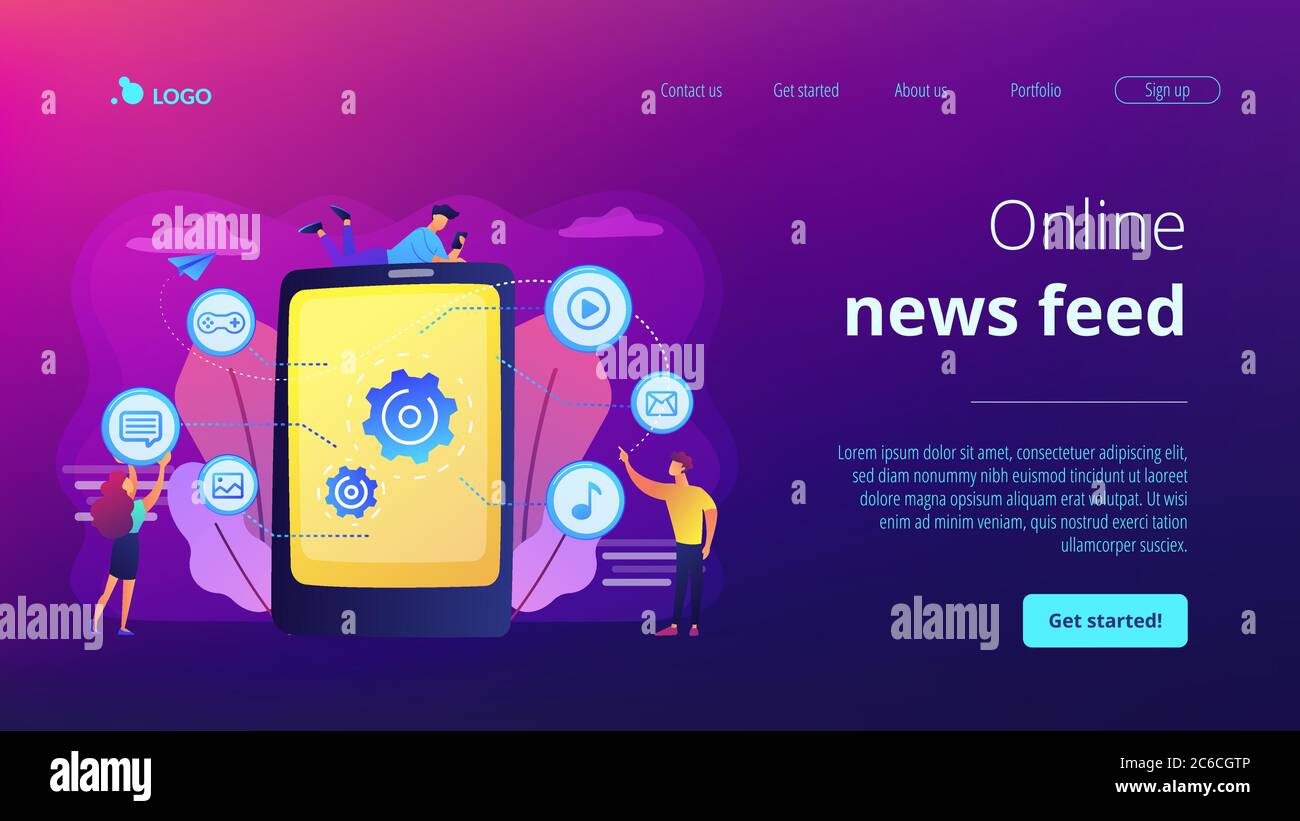 App developer homepage Stock Vector Images - Alamy