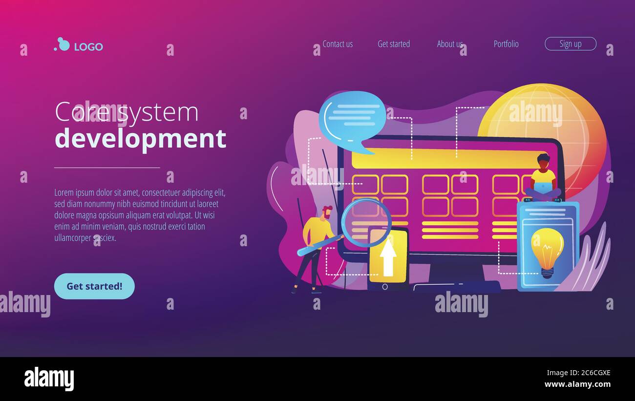 Core system development concept landing page Stock Vector Image & Art ...
