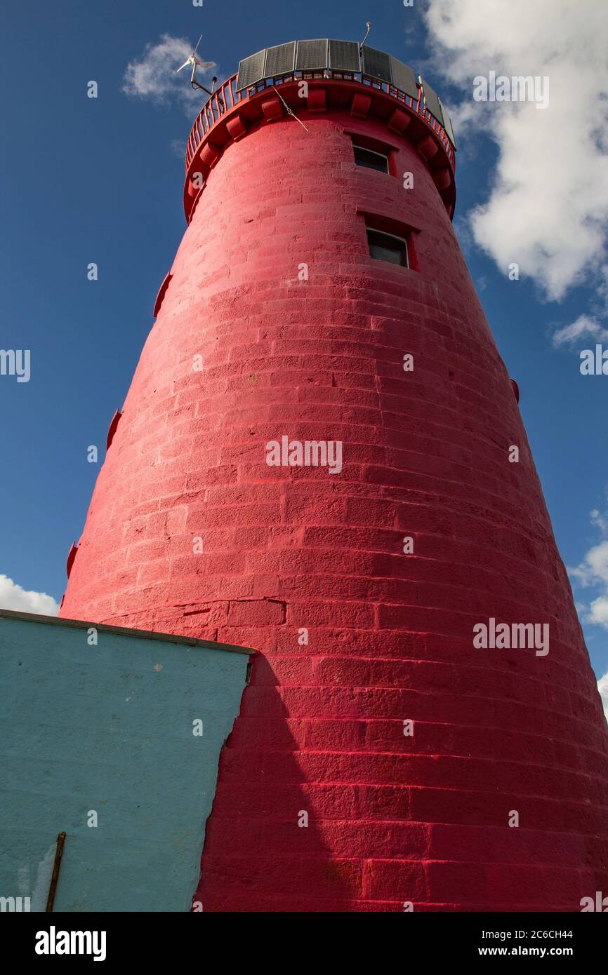 Poolberg lighthouse in Ireland, Dublin bay, Dublin, Ireland Stock Photo ...
