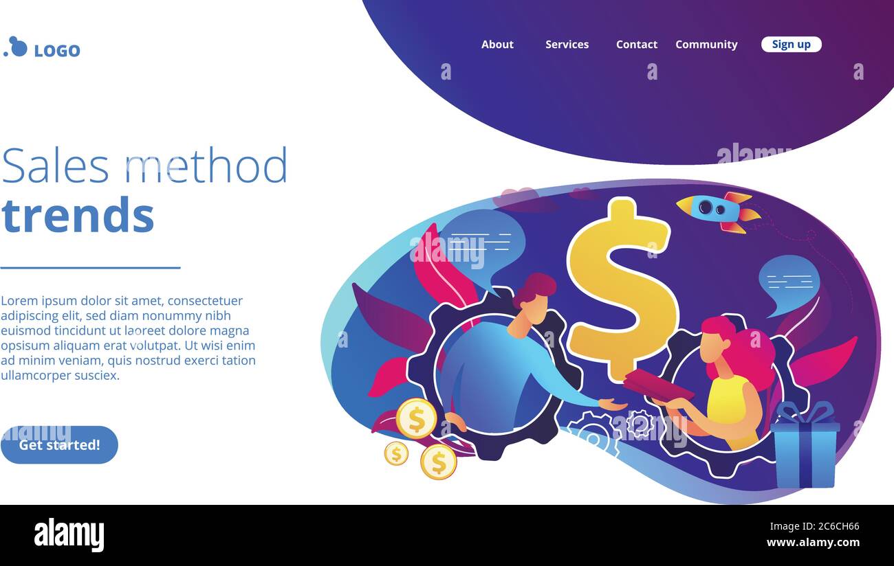 Employee selling Stock Vector Images - Alamy