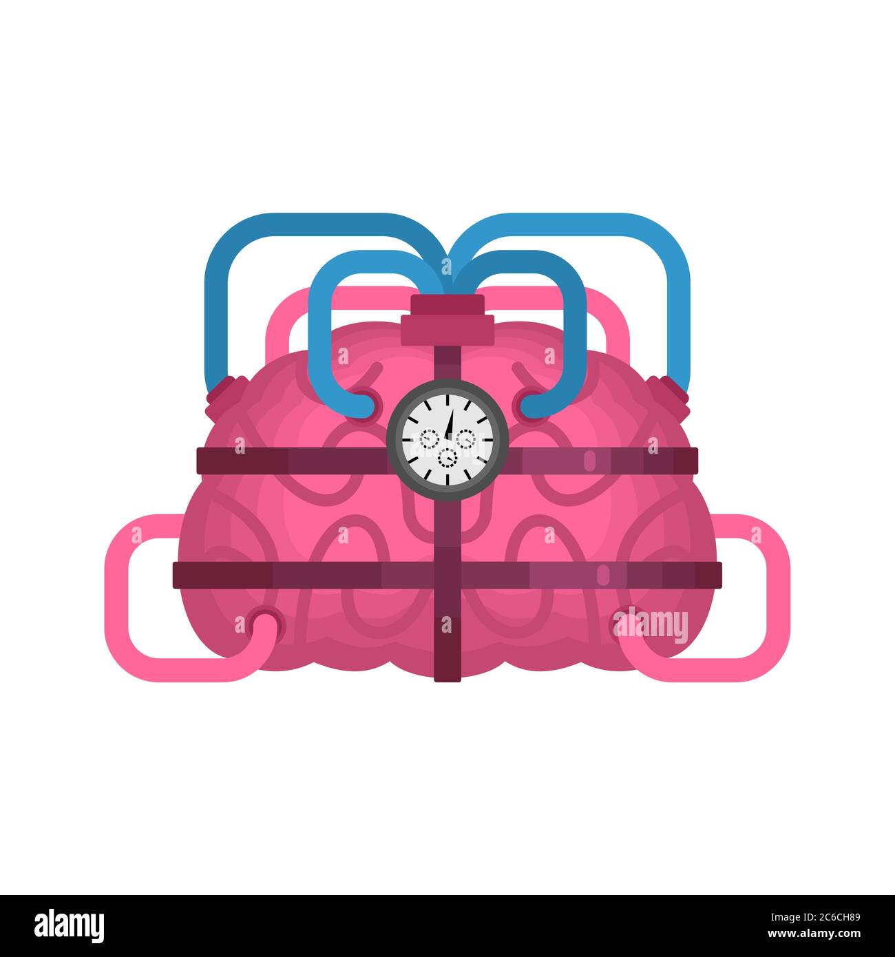 Metal Brain. Robot Human anatomy. Artificial organ. Cybernetics future ...