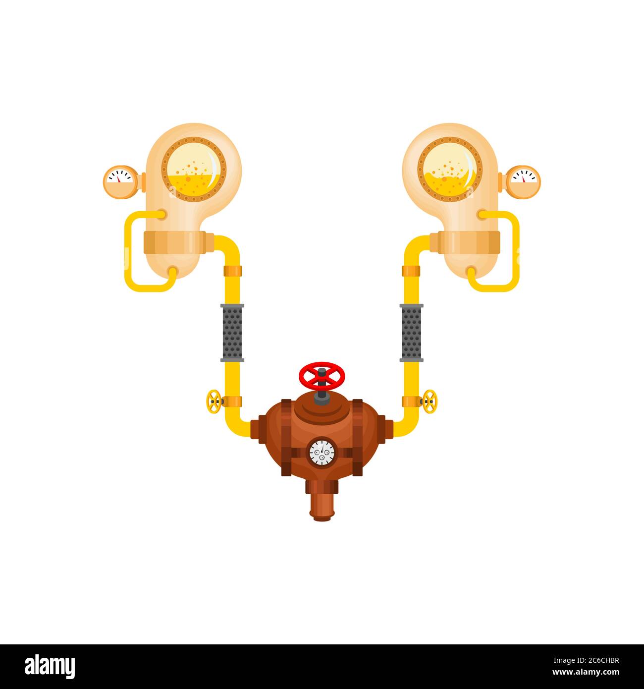 Metal Kidney and Bladder. Artificial organ. Cybernetics future. Robot ...