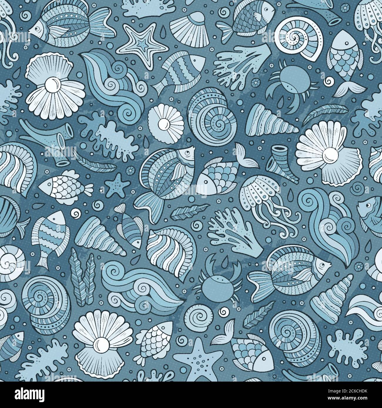 Cartoon under water life seamless pattern Stock Vector Image & Art - Alamy