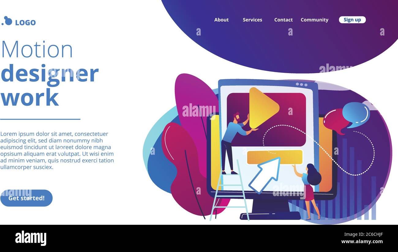 Motion graphic design concept landing page Stock Vector Image & Art - Alamy Motion graphic design concept landing page Stock Vector Image & Art - Alamy