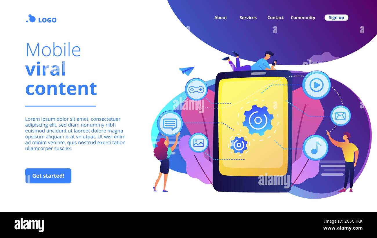 App developer homepage Stock Vector Images - Alamy