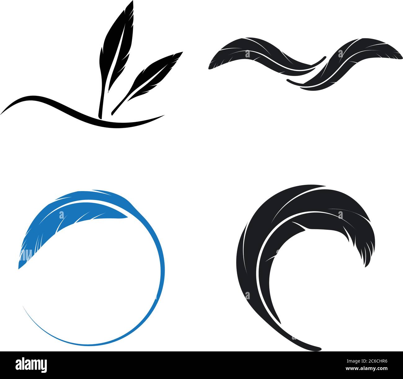 Ethereal feather logo Stock Vector Images - Alamy