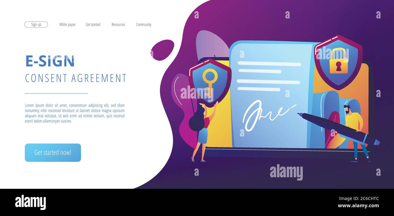 E signature Stock Vector Images - Alamy