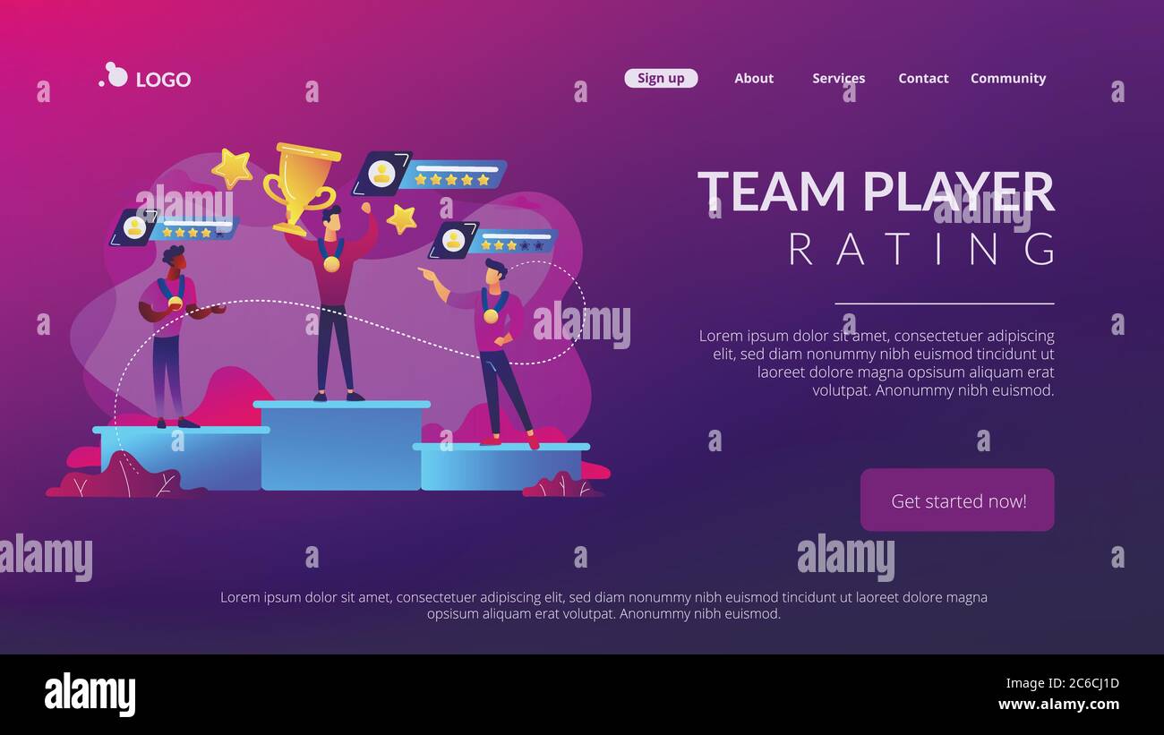 Sports rating system concept landing page Stock Vector Image & Art - Alamy