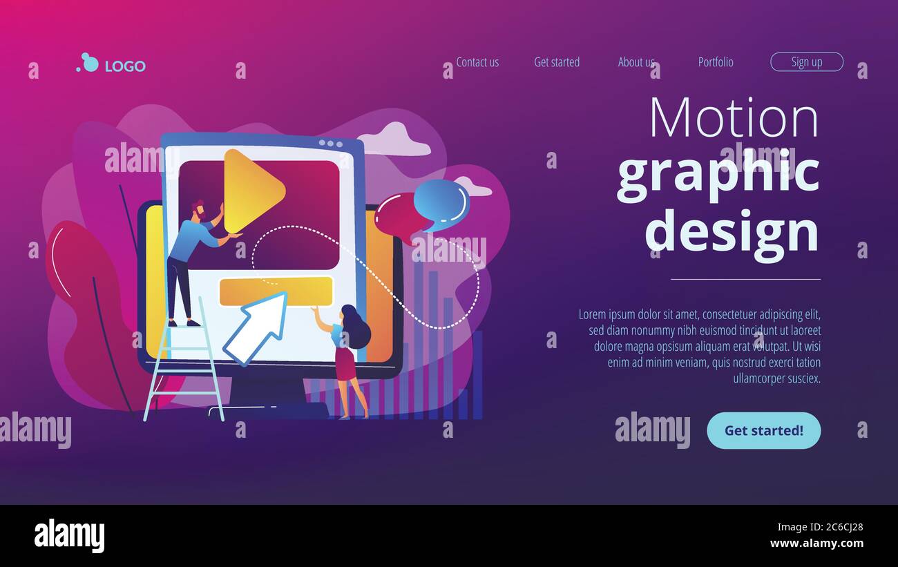Motion graphic design concept landing page Stock Vector Image & Art - Alamy Motion graphic design concept landing page Stock Vector Image & Art - Alamy