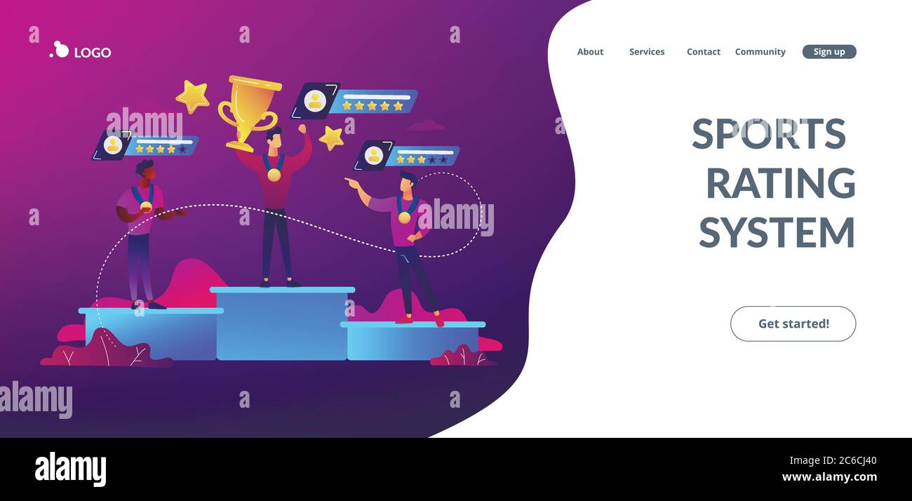 Sports rating system concept landing page Stock Vector Image & Art - Alamy
