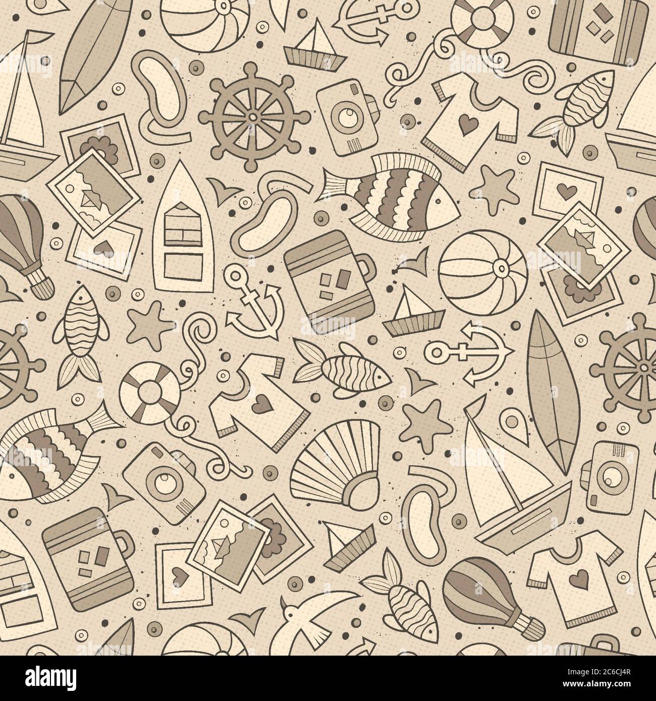 Cartoon summer time seamless pattern Stock Vector Image & Art - Alamy