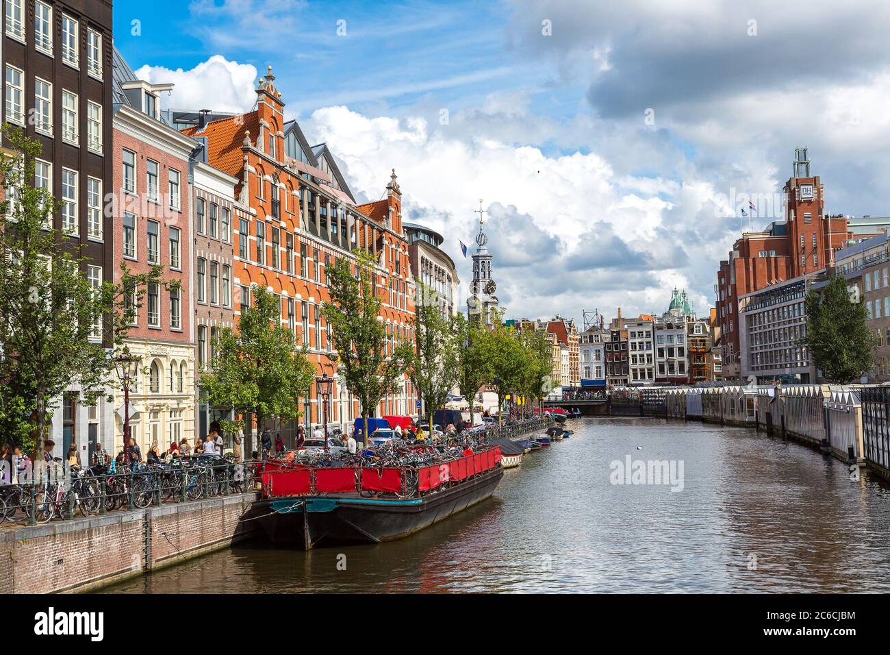 Canals of Amsterdam. Amsterdam is the capital and most populous city of the Netherlands Stock ...